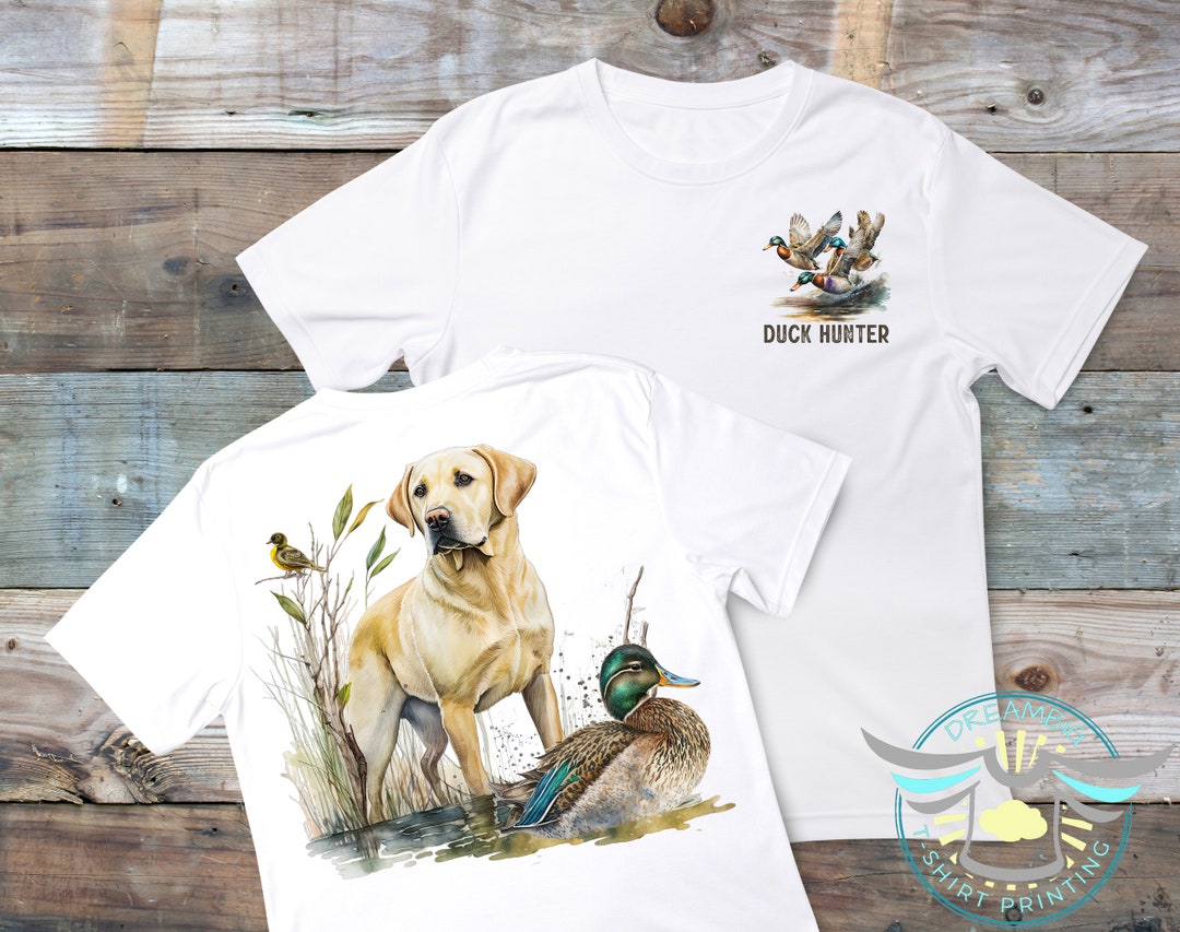 Duck Hunting Shirt, Yellow Labrador Retriever, Mallard Duck Hunting ...