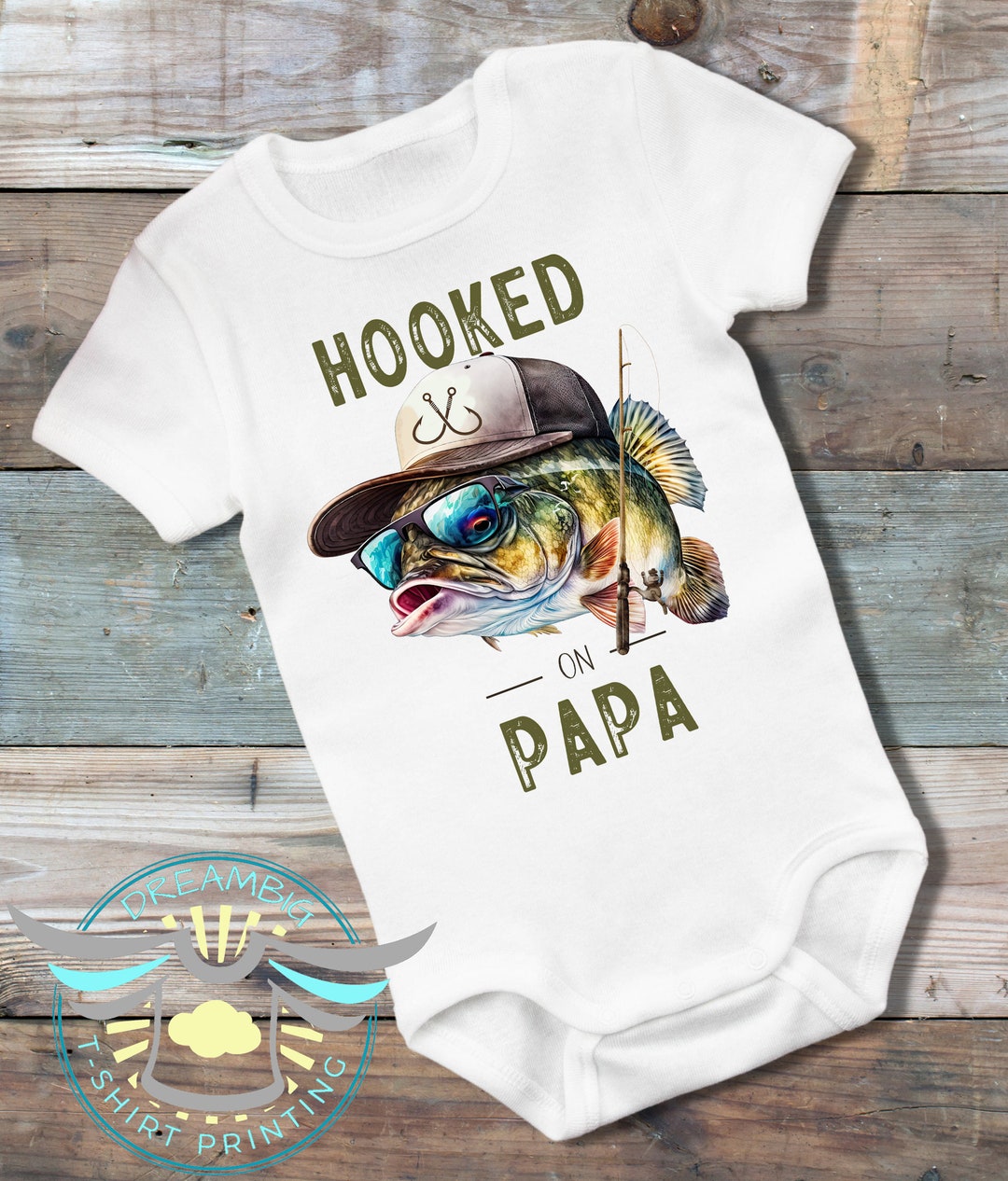 Fishing Baby Onesie® Hooked on Papa, Fishing Buddy, Gone Fishin' Onesie ...