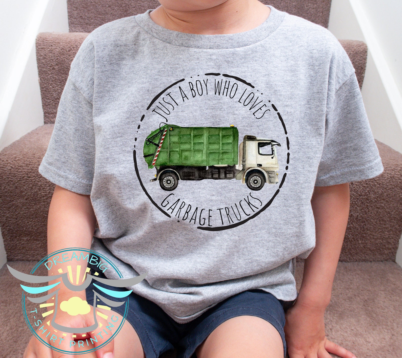 Garbage Truck Shirt, Just A Boy Who Loves Garbage Trucks, Recycle Truck ...