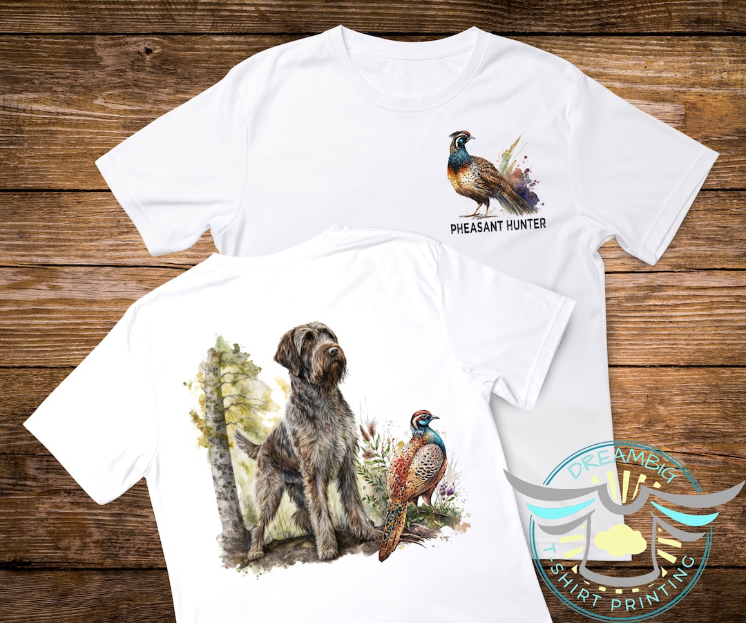 Pheasant Hunting Shirt, German Wirehaired Pointer, Bird Dog Shirt ...