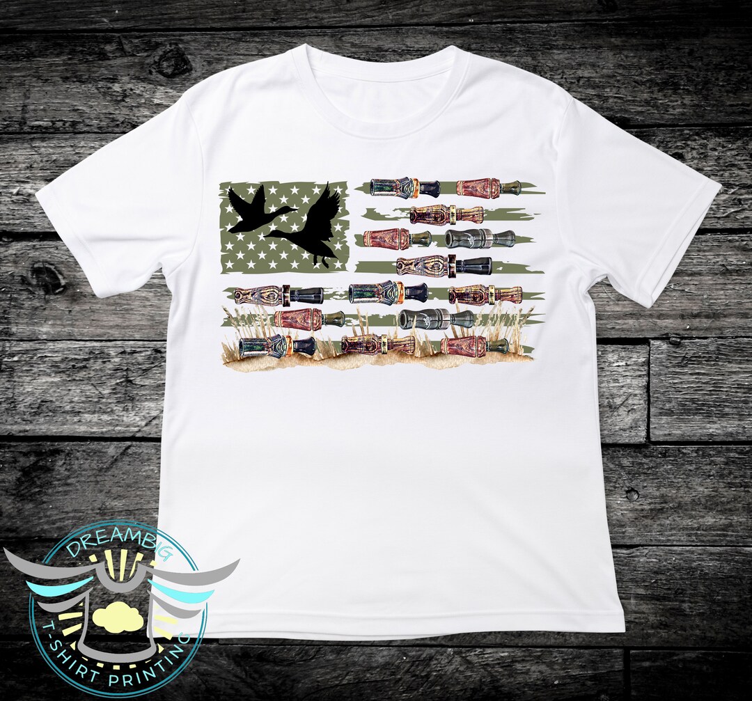 Duck Hunting American Flag Shirt, Duck Hunter's Shirt, Hunting Buddy ...