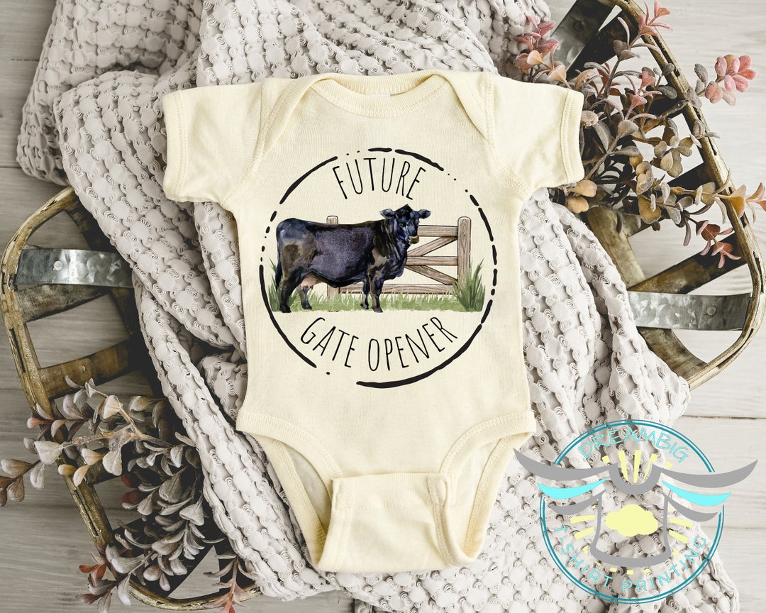 Future Gate Opener Baby Onesie® Cattle Farmer, Cattle Gate Opener ...