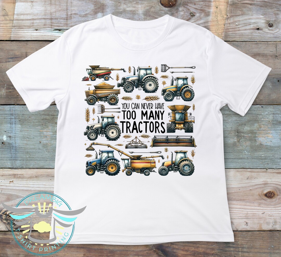 Tractor Shirt, Kids Tractor Shirt, You Can Never Have Too Many Tractors, Future Farmer, Farmer ...