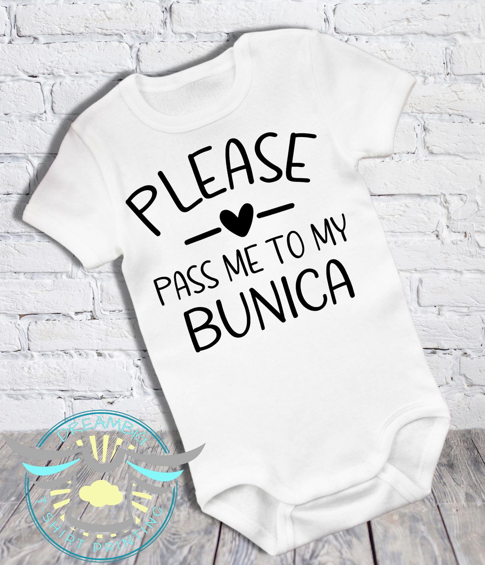Romanian Baby Onesie® Please Pass Me to My Bunica, Romanian Grandmother ...
