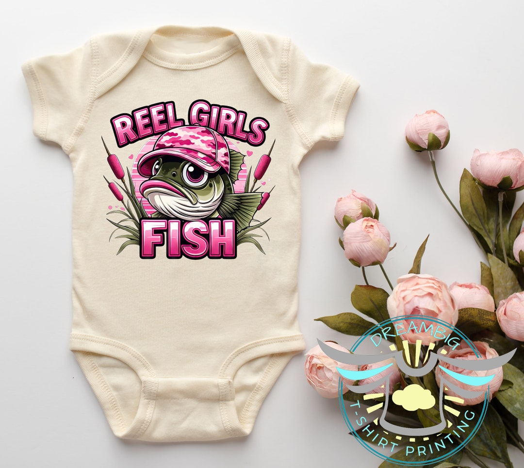 Reel Girls Fish Baby Onesie® Bass Fishing Baby Onesie® Baby Girl, Gone ...