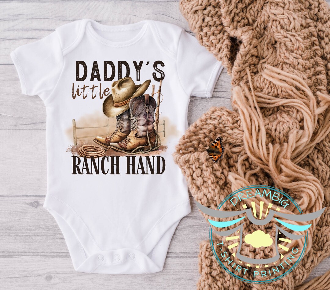 Cowboy Baby Onesie® Daddy's Little Ranch Hand Baby Onesie® Country Boy ...
