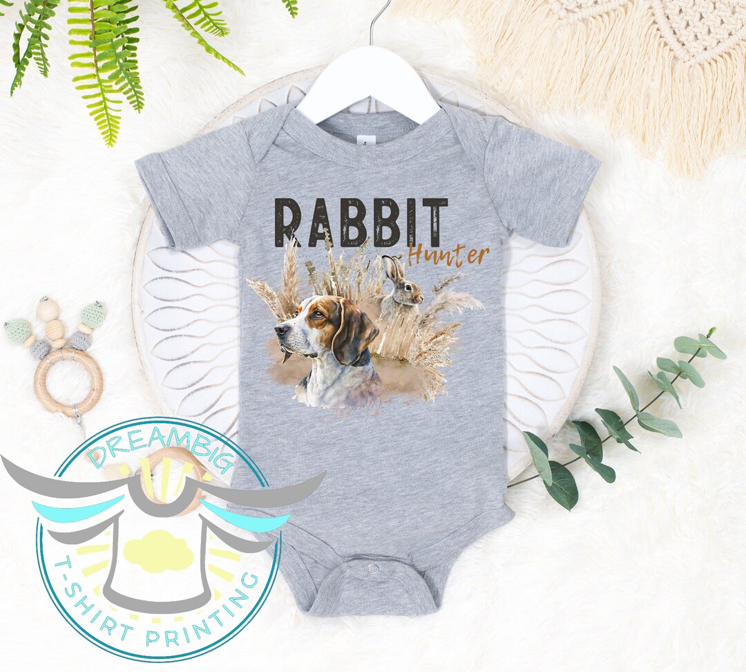 Rabbit Hunting Onesies® Chasing Tail Onesies® Rabbit Hunter, Beagle ...