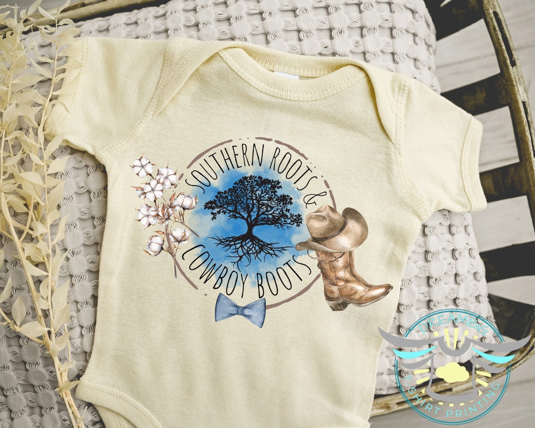Southern Gentleman Onesie® Southern Roots & Cowboy Boots, Country Boy ...
