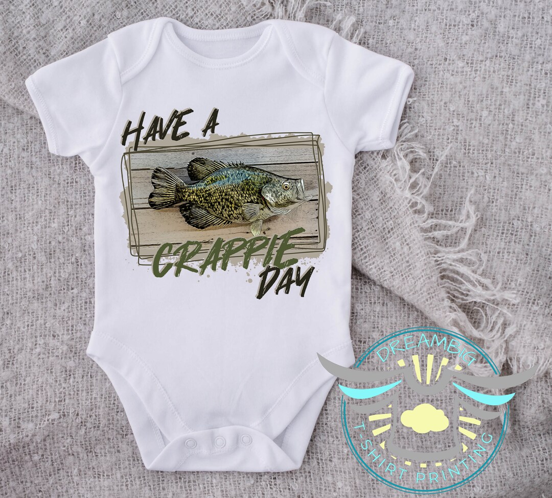 Fishing Baby Onesie® Crappie Fishing Onesie® Papermouth, Fishing Buddy ...