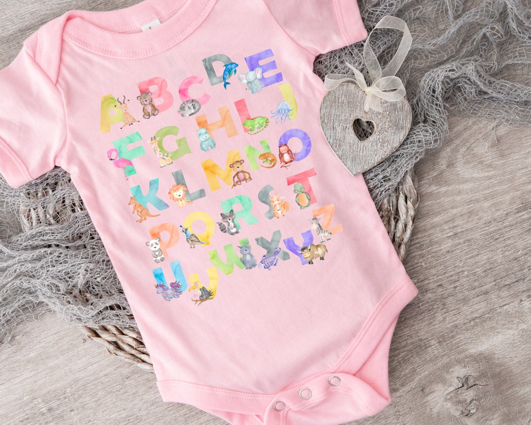 ABC Alphabet Baby Onesie® Alphabet Baby Onesies® Baby Girl, Education ...