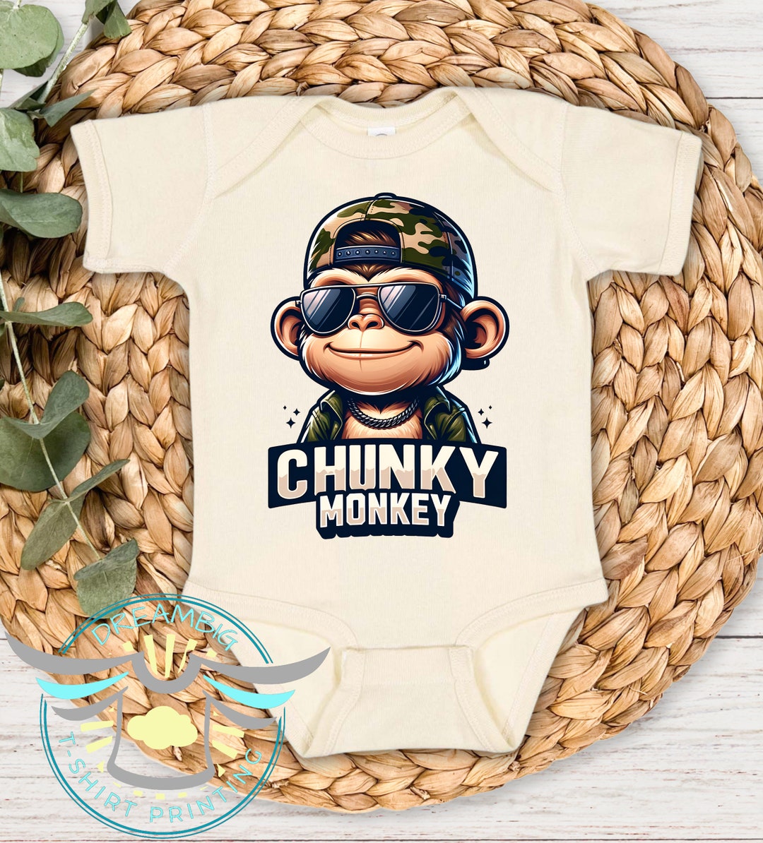 Chunky Monkey Baby Onesie® Baby Shower Gift, Cute Baby Outfit, Animal ...