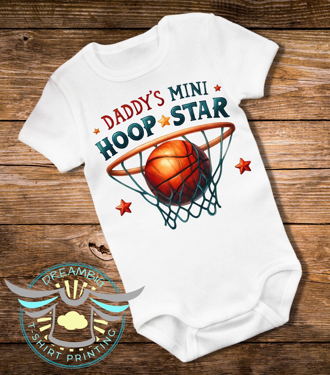 Daddy's Mini Hoop Star Basketball Baby Onesie® New Dad Gift, Baby ...