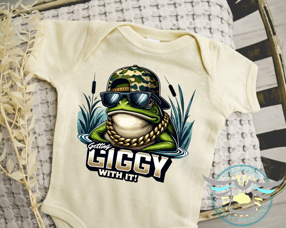 Frog Baby Onesie® Getting Giggy With It, Cute Frog Outfit, Baby Shower ...