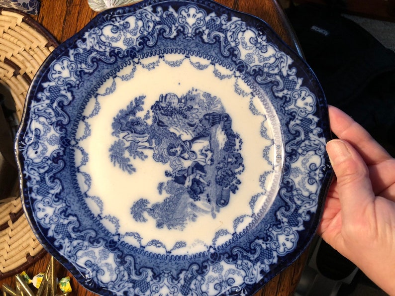 Flow Blue Plate - Etsy