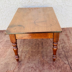 Antique Miniature Apprentice Table With Draw, 1880s Doll Kitchen Dining ...