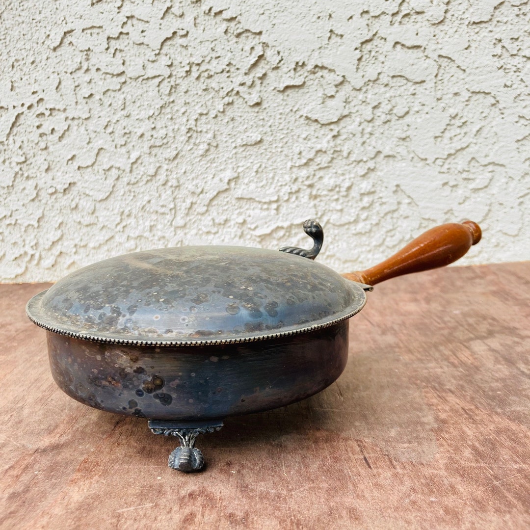 Small Vintage Butler's Pan, Ash Crumb Catcher, 1930s Lidded Footed ...