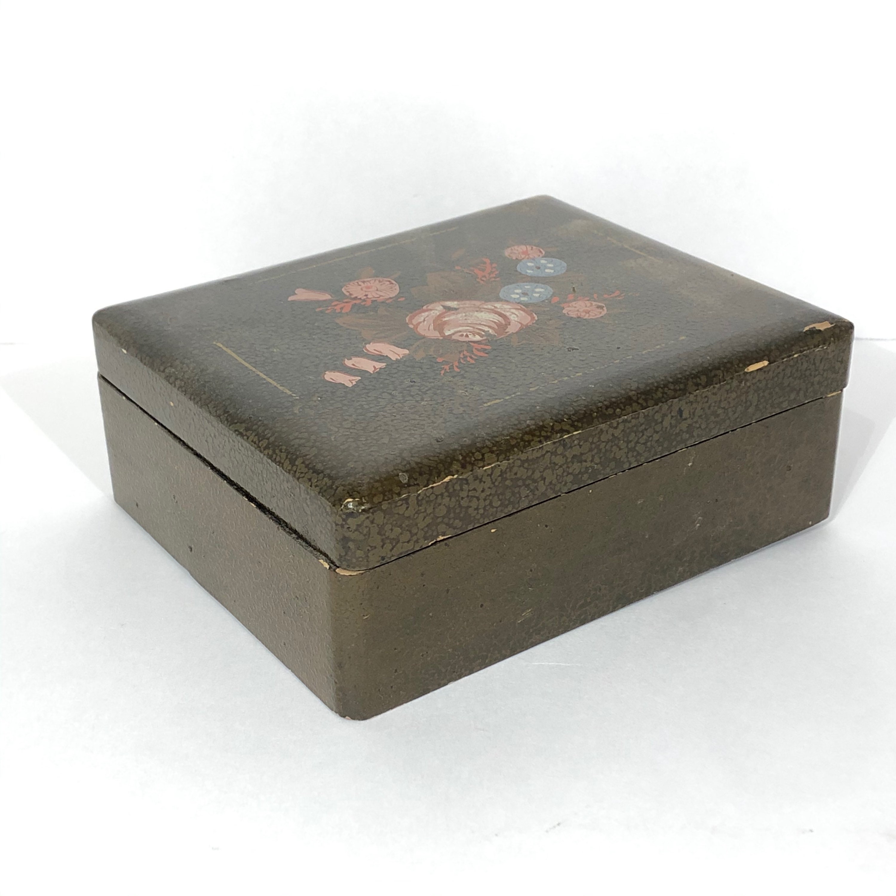 Vintage Japanese Small Hand Painted Lacquered Trinket Box | Etsy