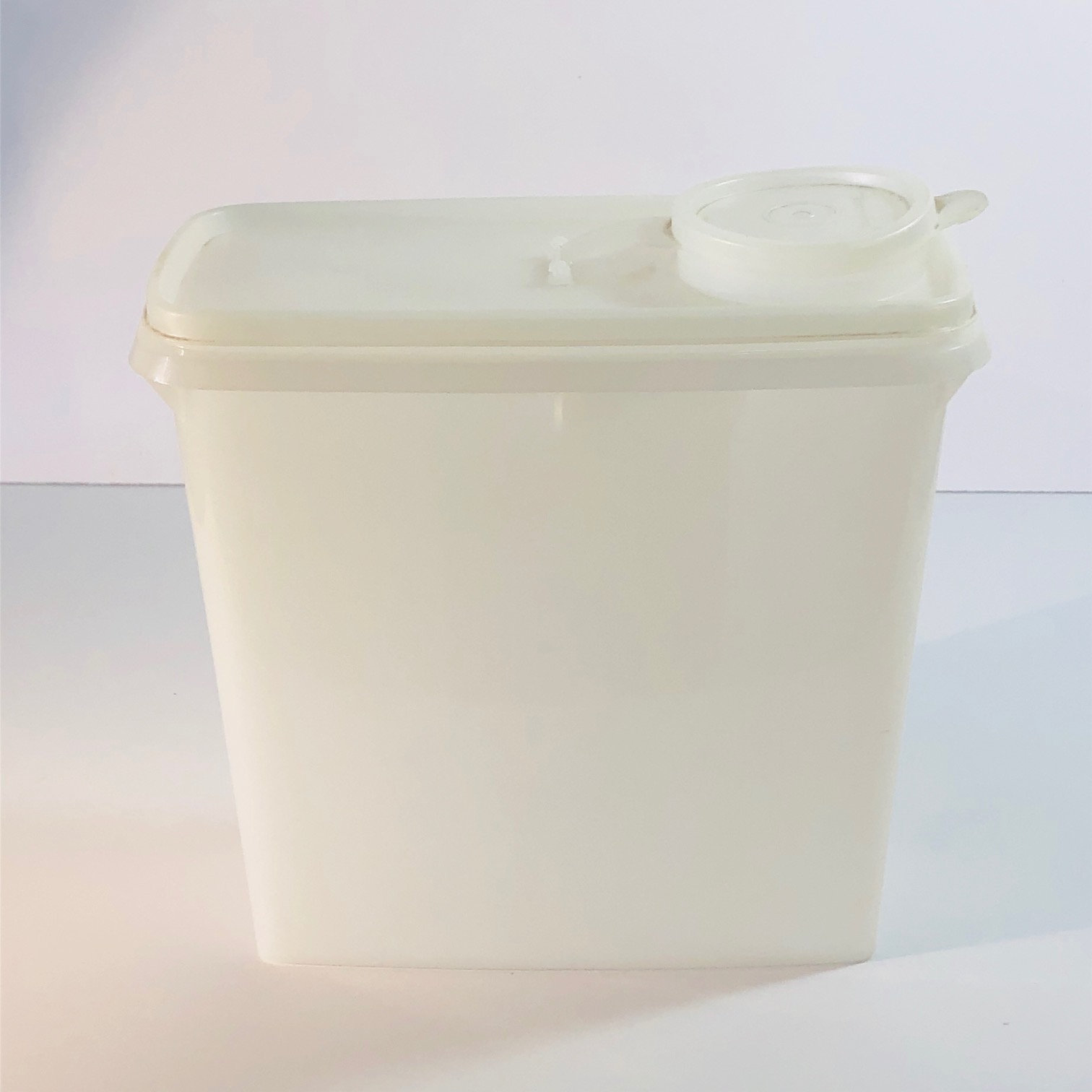 Vintage Tupperware White Tall Rectangular Container Excellent - Etsy