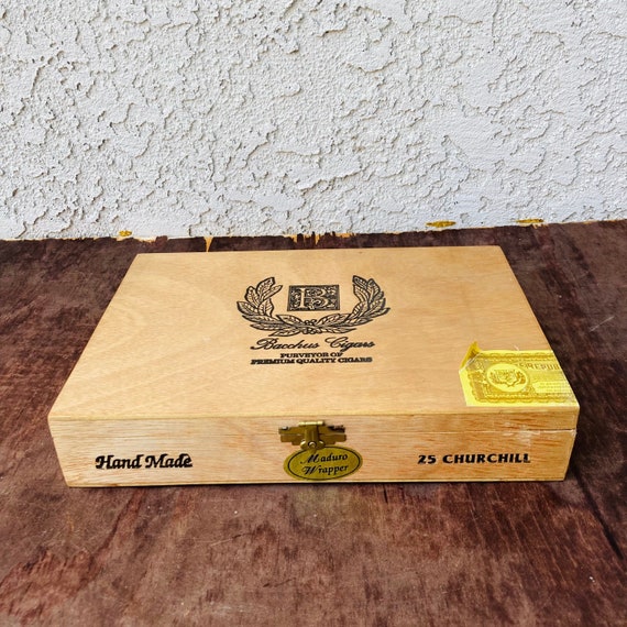 Vintage Cigar Box Bacchus Cigars Dominican Republic Wood - Etsy
