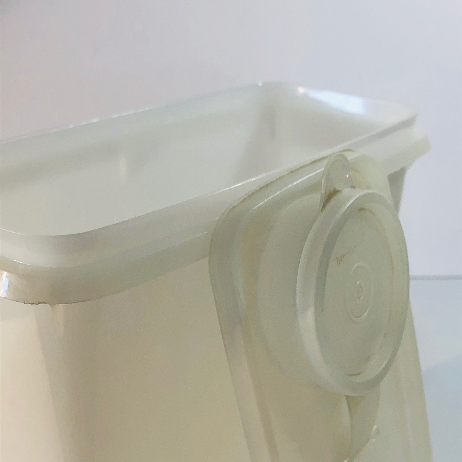 Vintage Tupperware White Tall Rectangular Container Excellent - Etsy