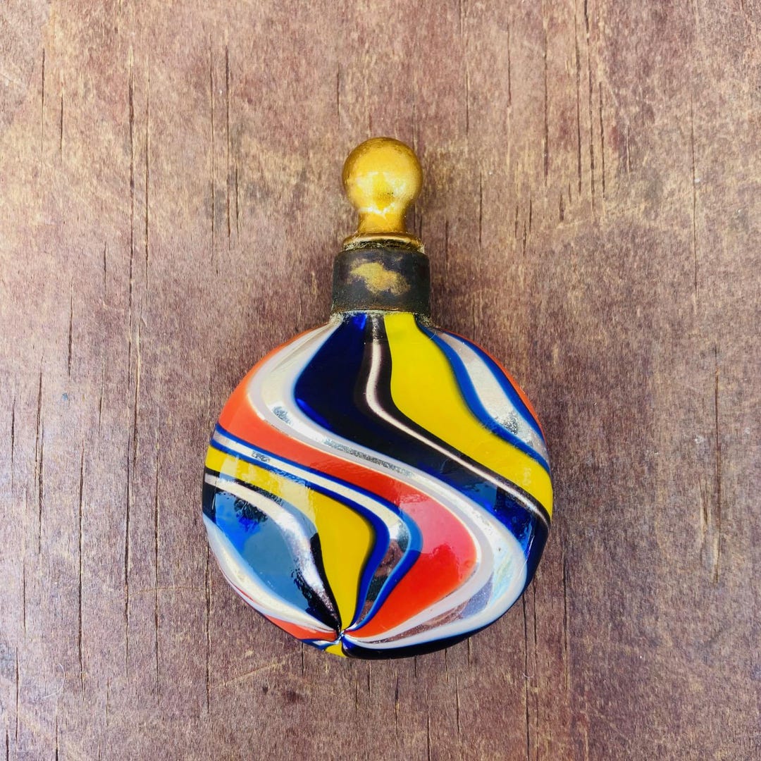 Vintage Miniature German Perfume Bottle, Hand Blown Art Mercury Glass ...