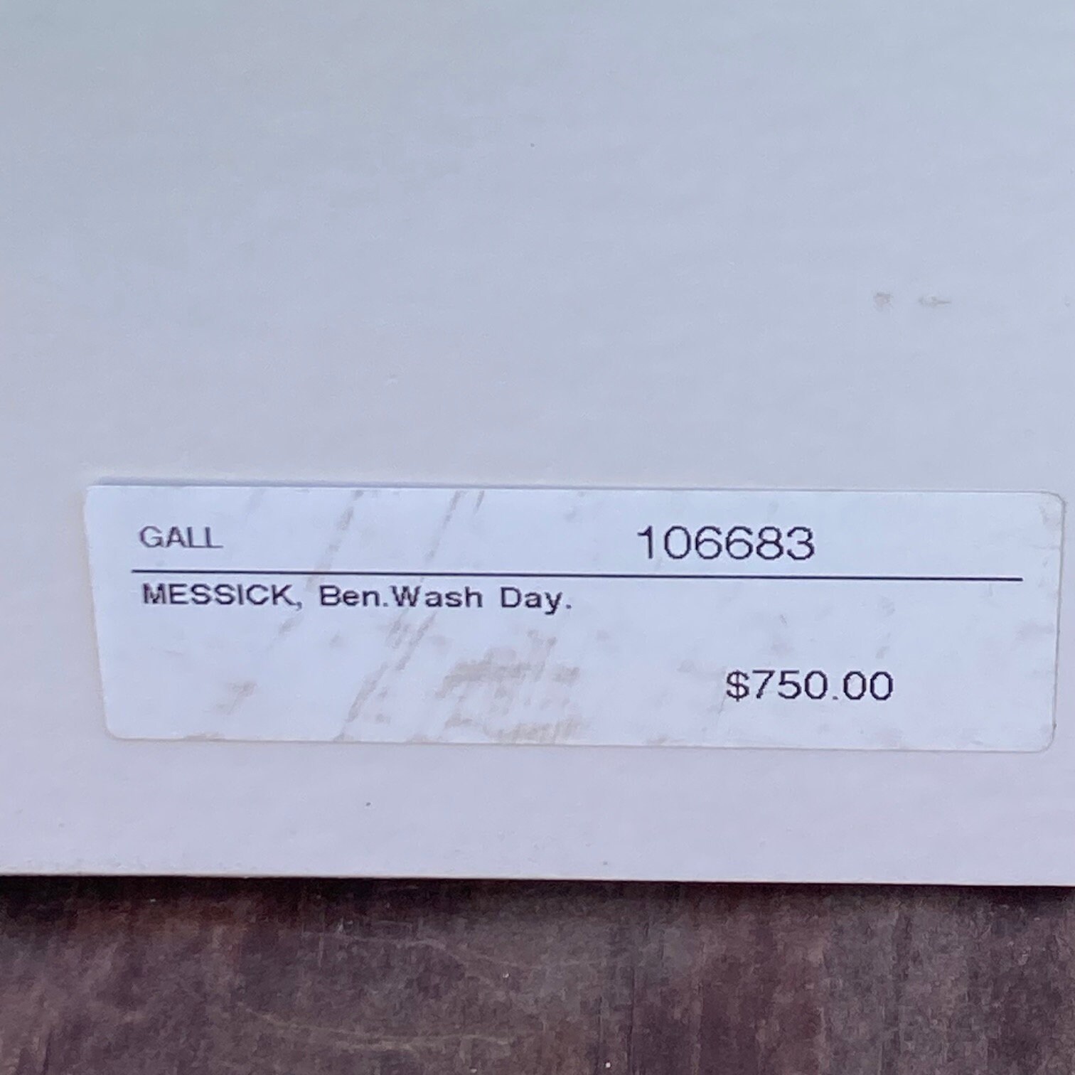 Rare Signed Original Ben Messick Lithograph "Wash Day", Vintage 1940s Drawing Print, Californian ...