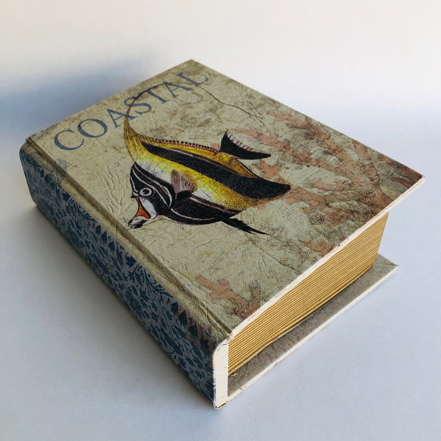 Coastal Book Shaped Box Seaside Beach Ocean Memorabilia | Etsy