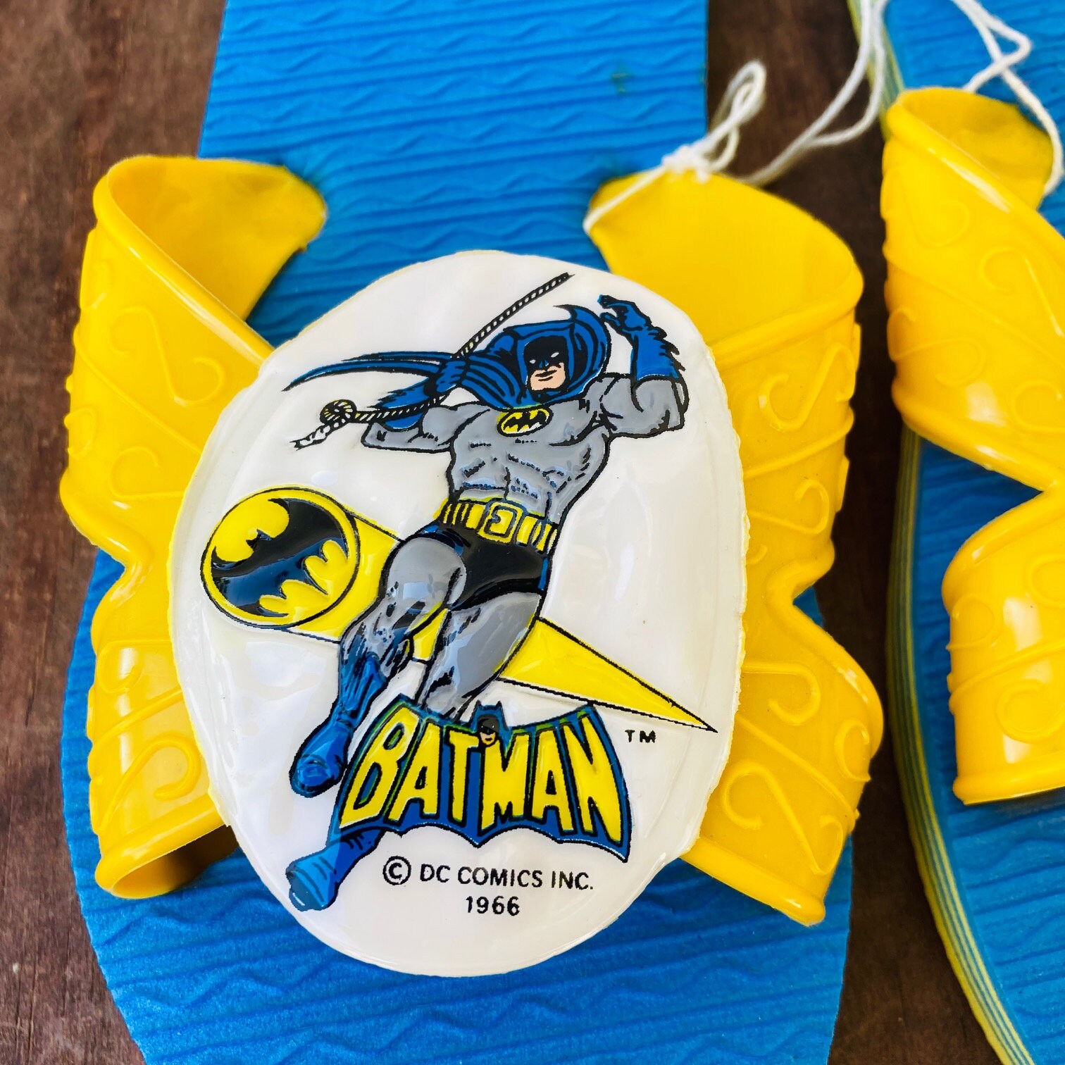 1960s Vintage Kids Batman Flip Flops Shoe Size Adult 1-3 DC - Etsy