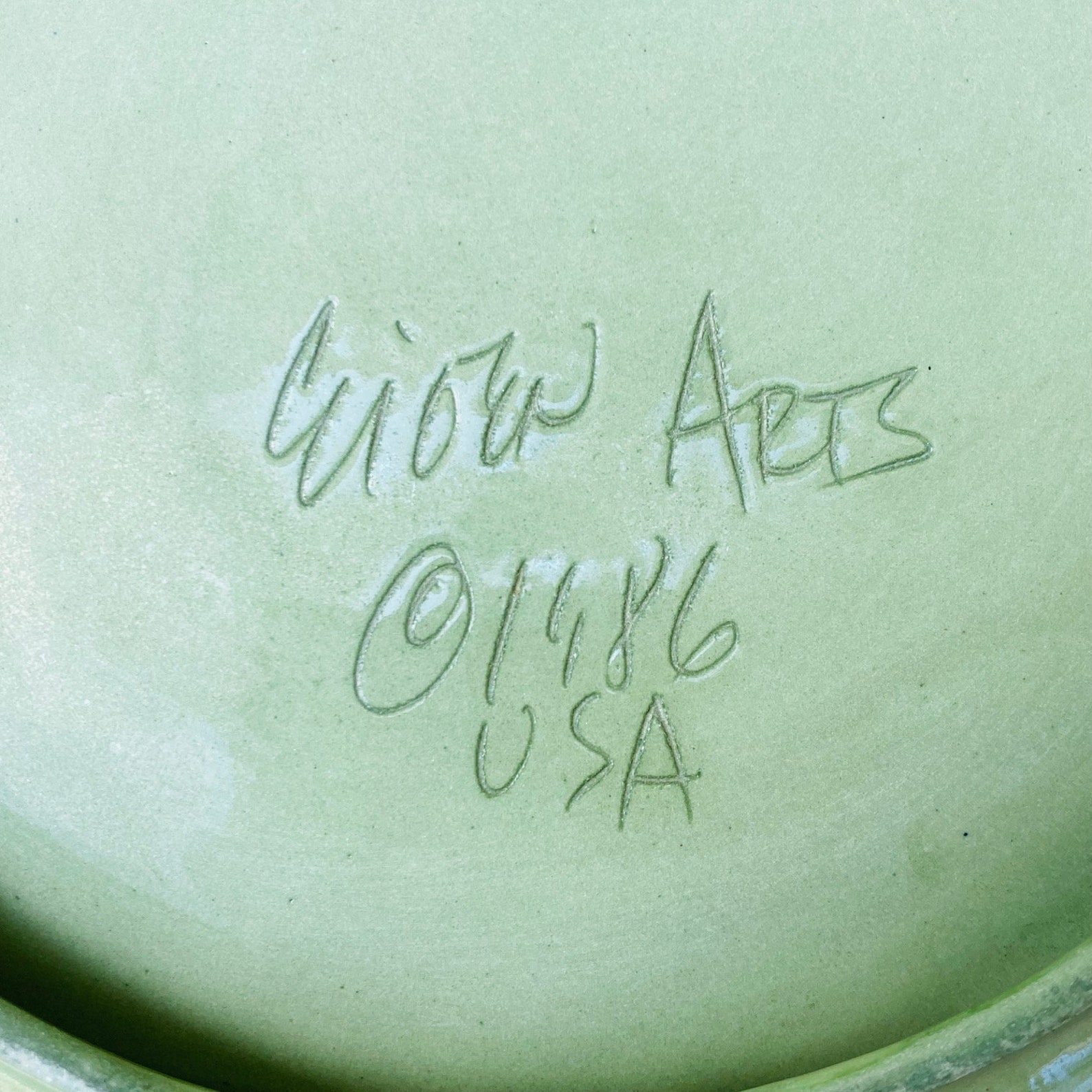 Set Of 4 Pale Green Ceramic Salad Plates 1980s Vintage Glazed Etsy