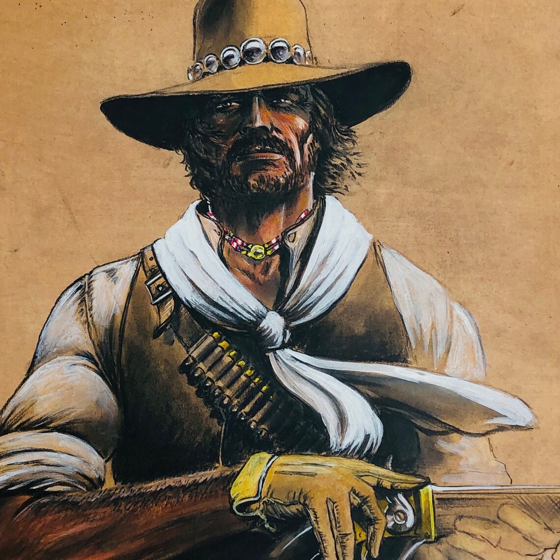 Original Cowboy Western Storyboard Art Signed Nikita Knatz - Etsy