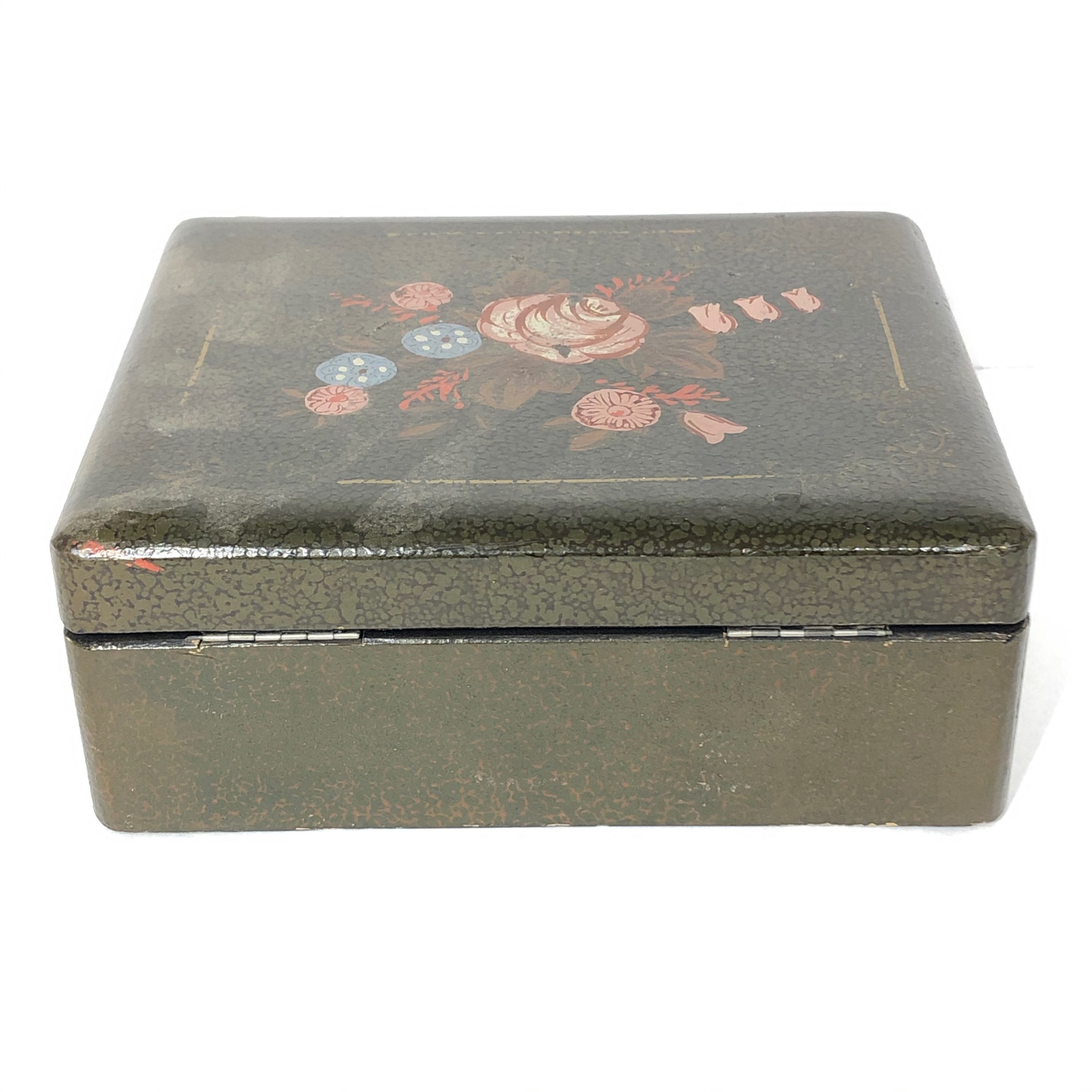 Vintage Japanese Small Hand Painted Lacquered Trinket Box | Etsy