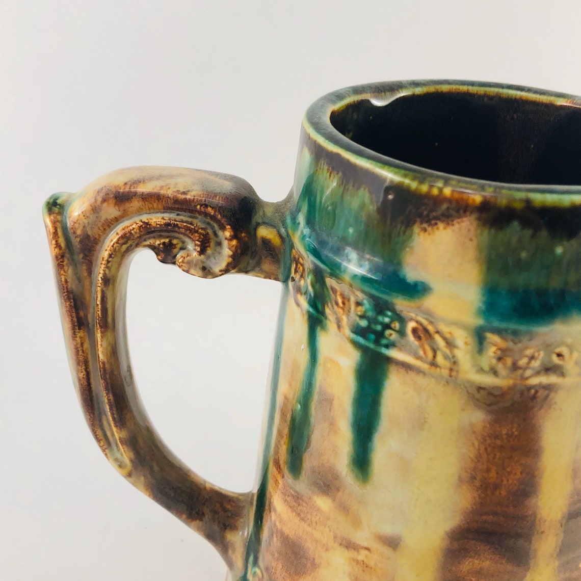 Vintage Tankard Earthenware Pottery Tankard Handmade - Etsy
