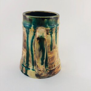 Vintage Tankard, Earthenware Pottery Tankard, Handmade, Oversize Mug ...