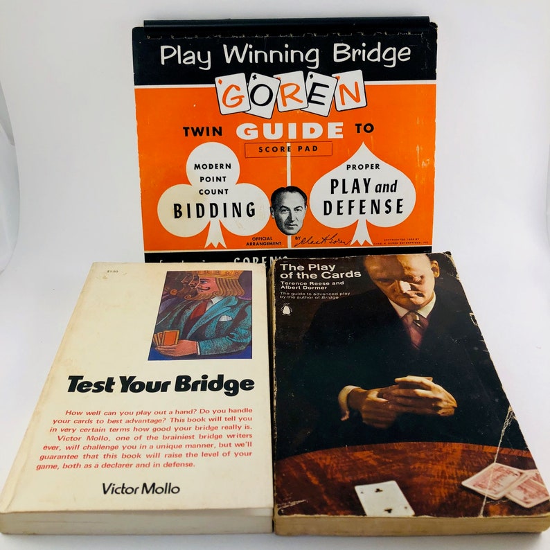 1960s Vintage Bridge Playing Cards Books winning - Etsy