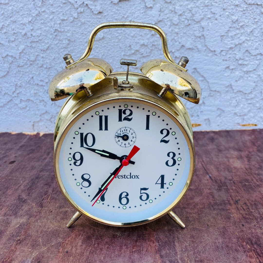 Vintage Double Bell Wind-up Alarm Clock Works Retro Westclox - Etsy