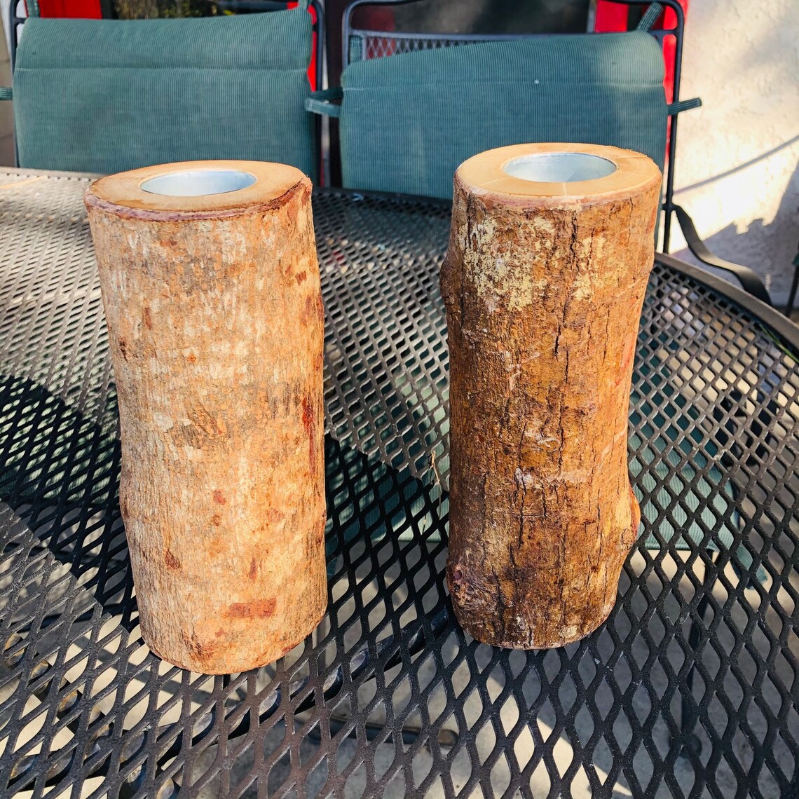 Pair of Two Tall Tree Branch Candle Holders Bath Decor Tea | Etsy