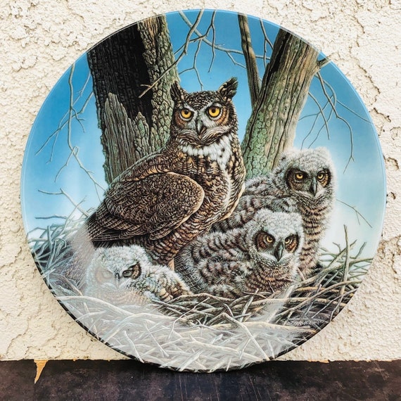 The Great Horned Owl Limited Edition Plate by Jim Beaudoin | Etsy