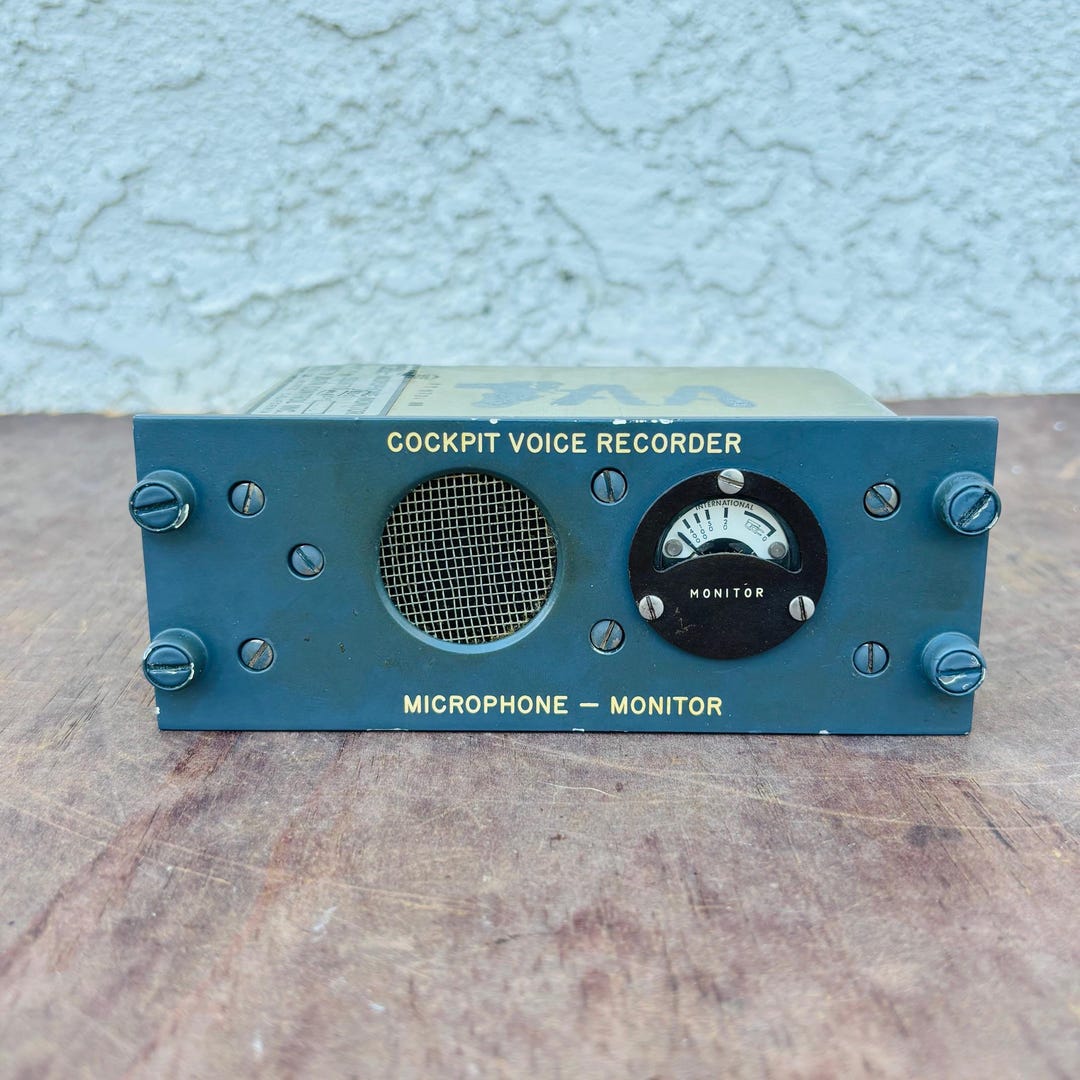 Vintage Aircraft Cockpit Voice Recorder Microphone Monitor, United ...