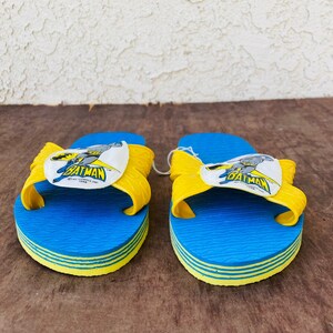 1960s Vintage Kids Batman Flip Flops Shoe Size Adult 1-3, DC Comics ...