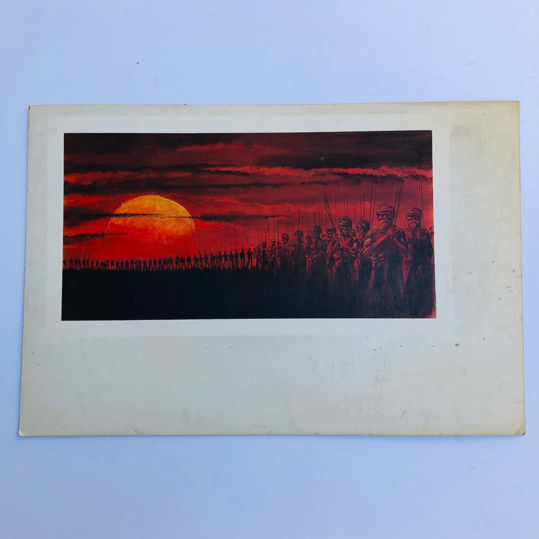 Original 1970s Movie Concept Storyboard Art, Native African Tribe ...