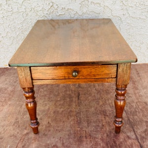 Antique Miniature Apprentice Table With Draw, 1880s Doll Kitchen Dining ...