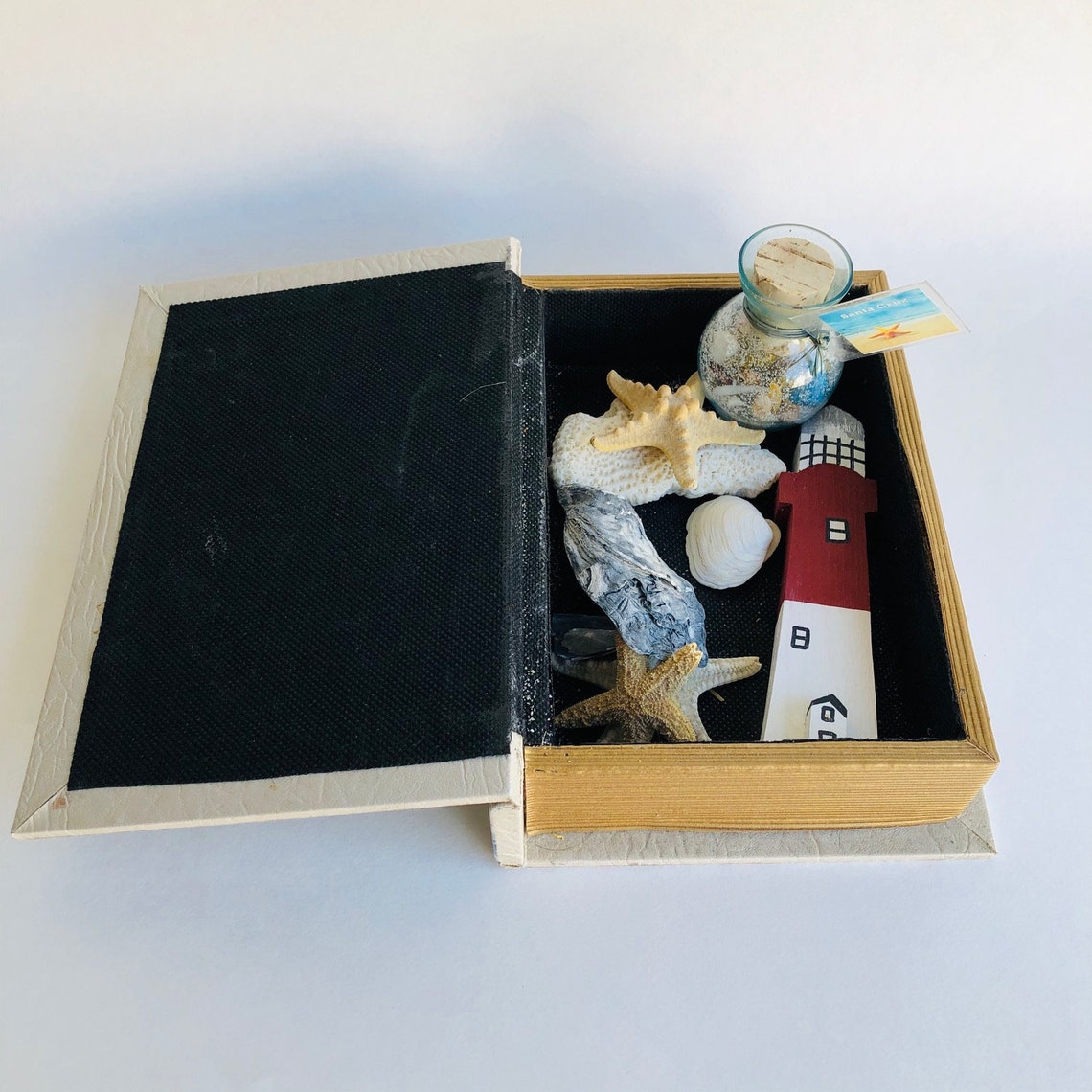 Coastal Book Shaped Box Seaside Beach Ocean Memorabilia | Etsy