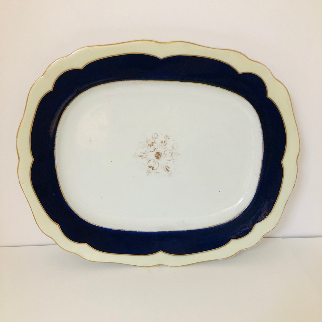 English Antique Large Meat Platter, Semi Porcelain Granite China ...