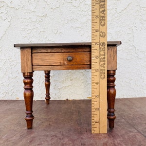 Antique Miniature Apprentice Table With Draw, 1880s Doll Kitchen Dining ...