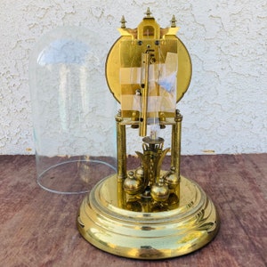 Vintage Heco German Glass Dome Clock, Mantel Clock Made in Germany ...