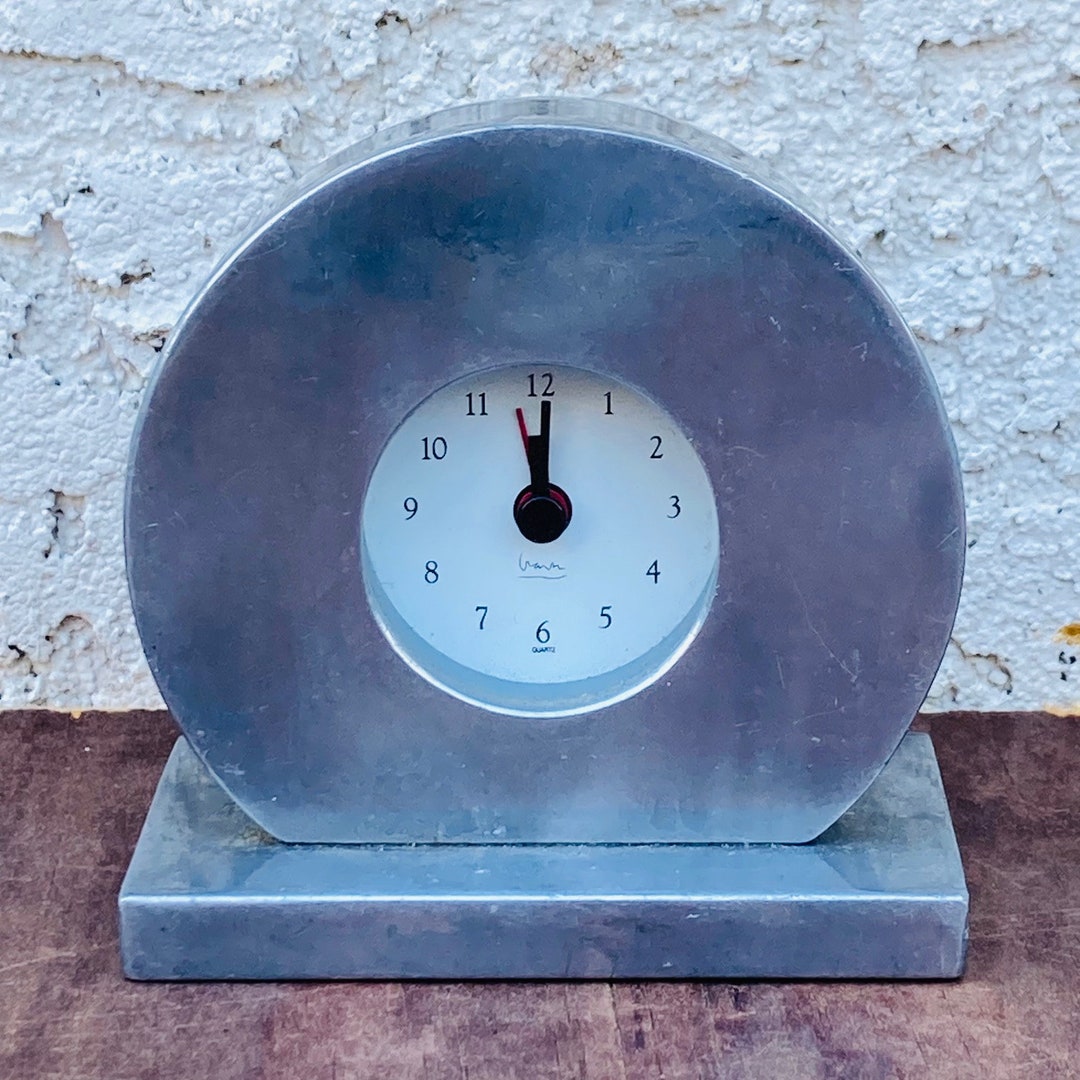 Vintage Michael Graves Postmodern Desk Clock, Late-20th Century Silver ...