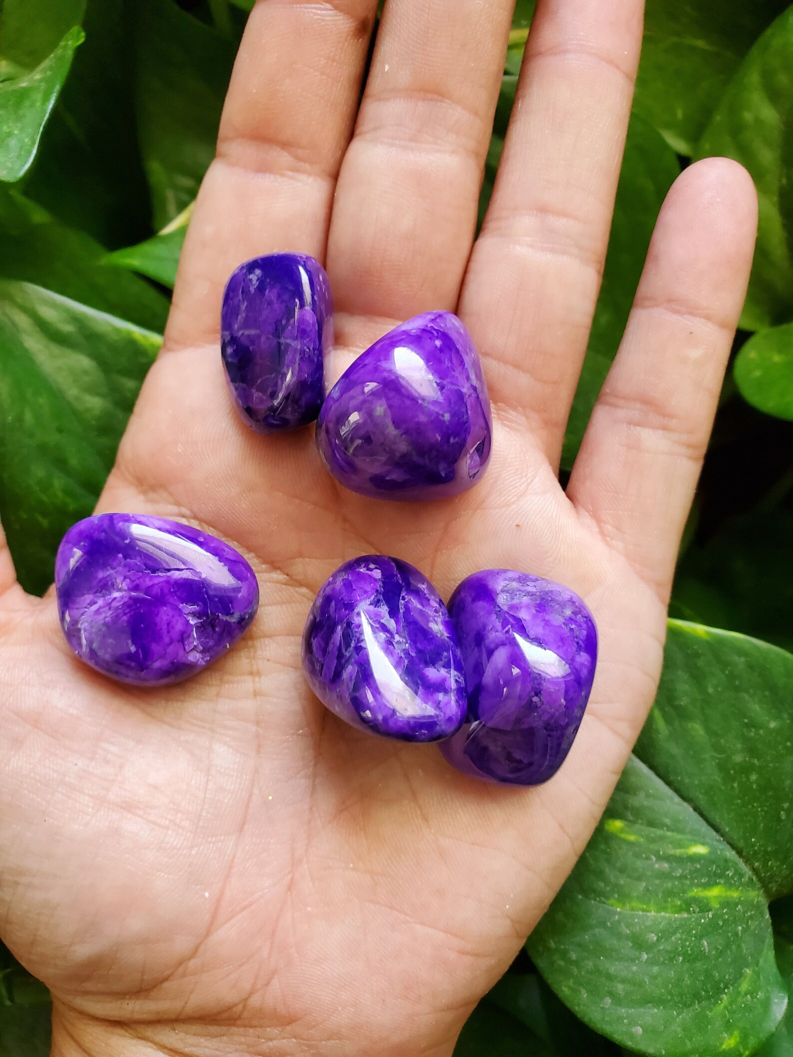 Purple Howlite Tumbled Anxiety Relief Mindfulness Gift | Etsy