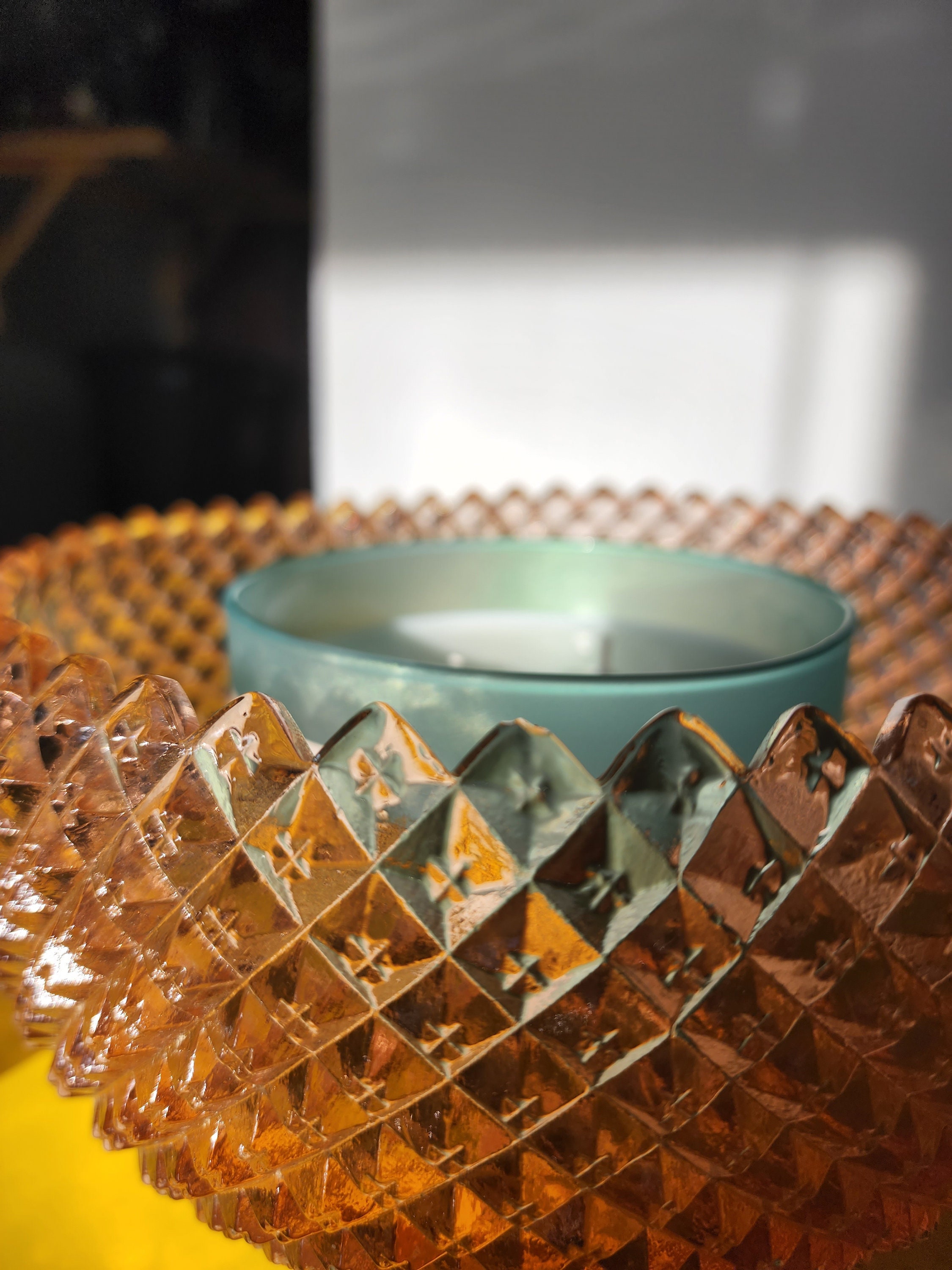 1930s Mini Punch Bowl, Diamond Cut Miss America Pink Depression Glass ...