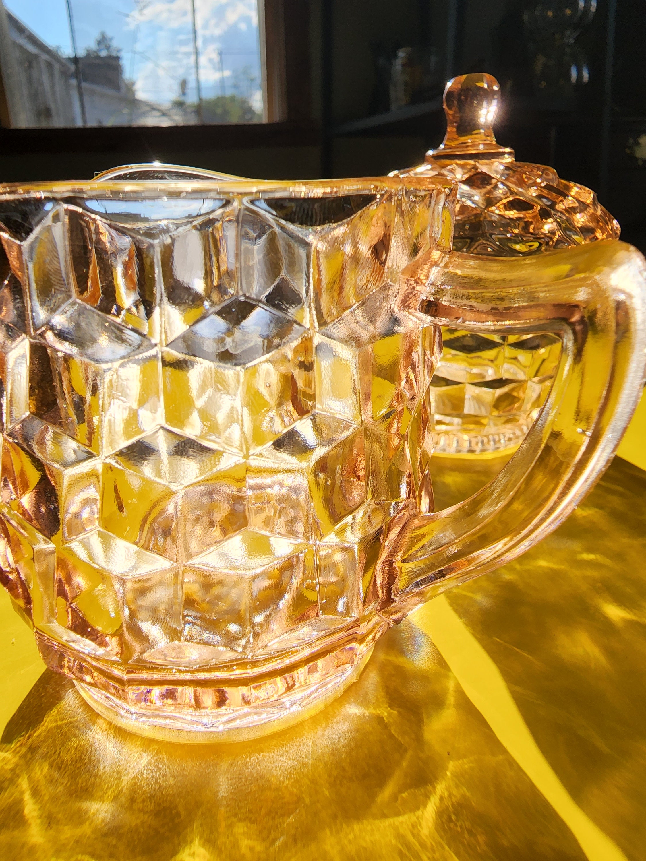 Pink "princess Diana" Depression Glass Genuine Jeanette Complete Set ...