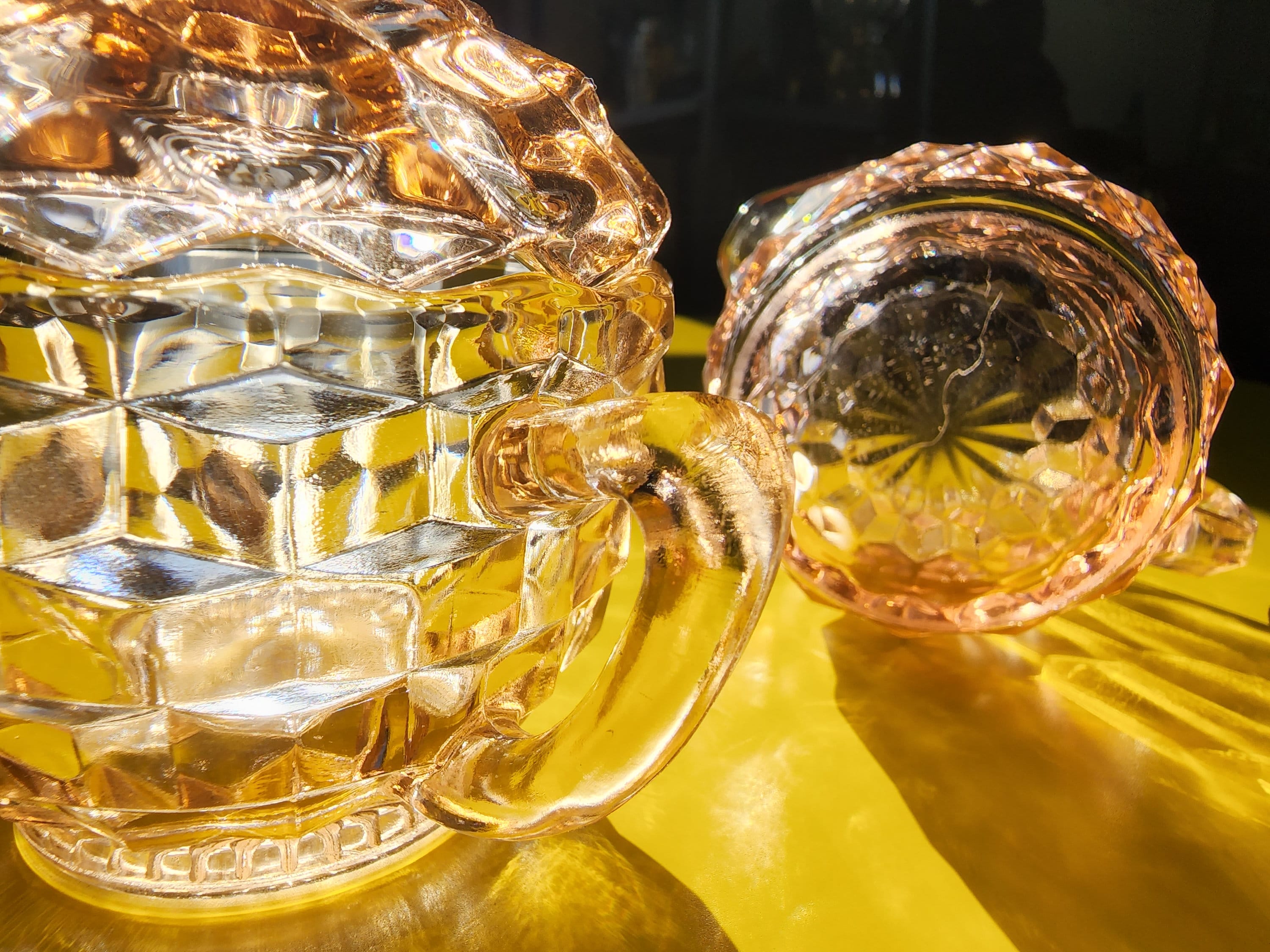 Pink "princess Diana" Depression Glass Genuine Jeanette Complete Set ...